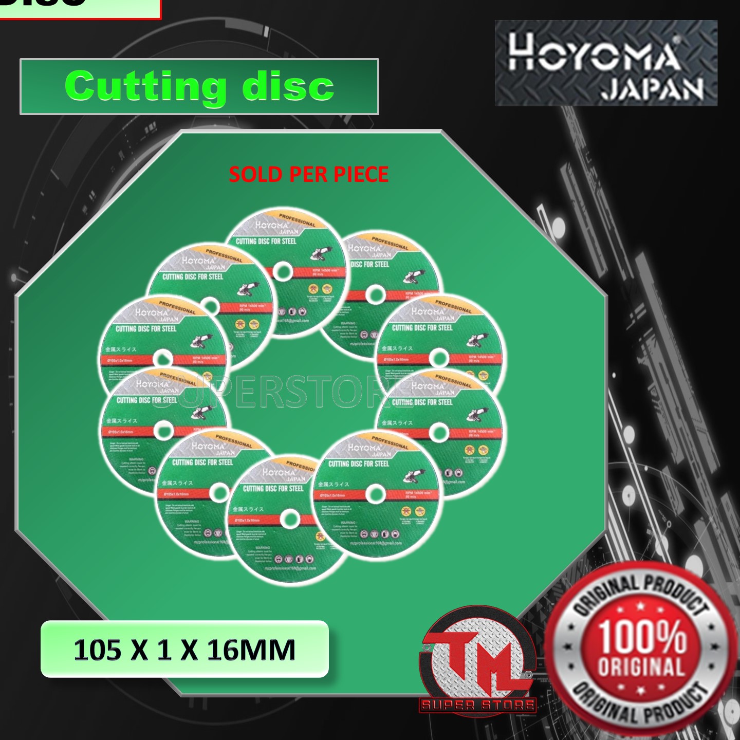 HOYOMA Cutting Disc 4" for steel • Tm ss | Lazada PH