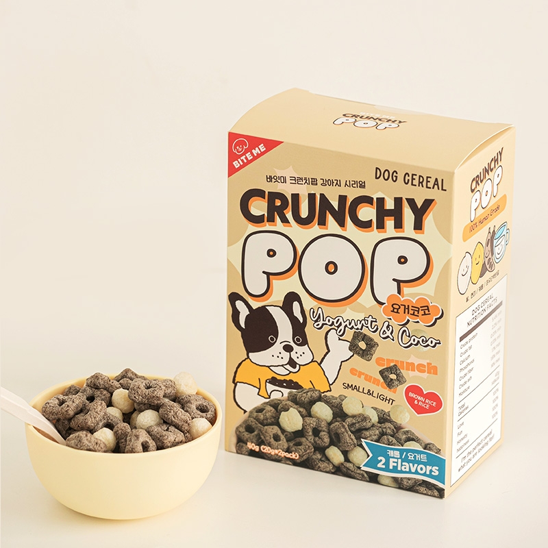 Crunchy Pop Pet Cereal | Veggies & Fruits/Yoghurt & Carob Flavor | Pet ...