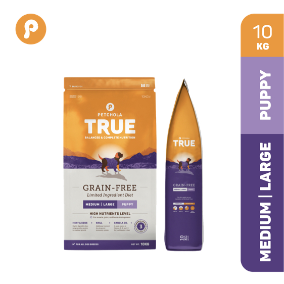 Petchola True for Medium to Large Puppy Dogs Grain-Free Dry Dog Food ...