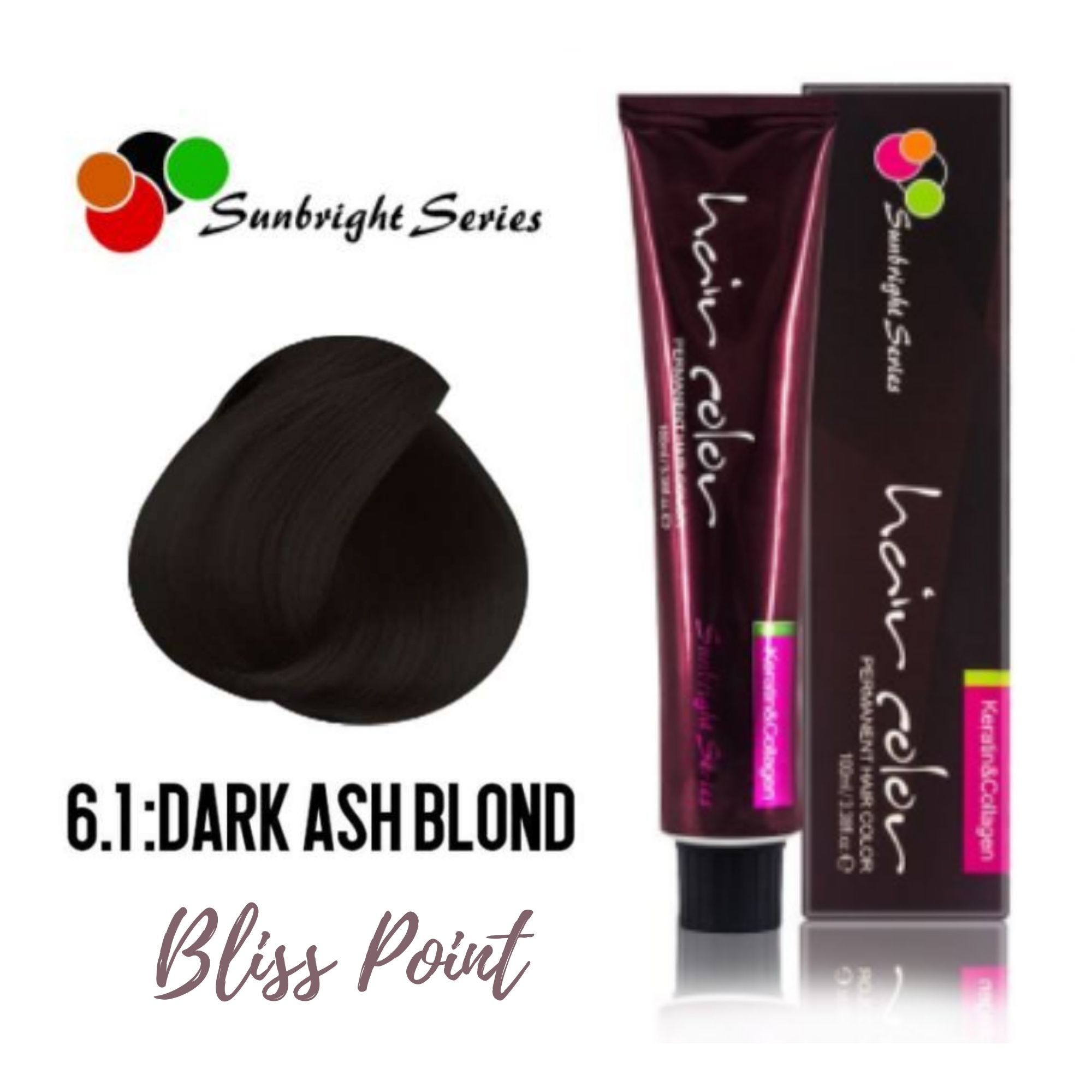 Sunbright Series Hair Color 6.1 Dark Ash Blond (Ash) 100g Hair Color ...