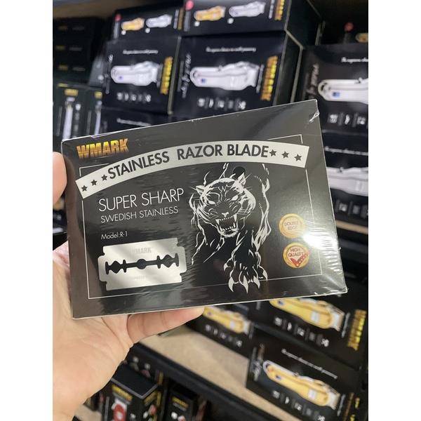 NEW ITEM! 100pcs Wmark Super Sharp Razor Blade Swedish Stainless Razor ...