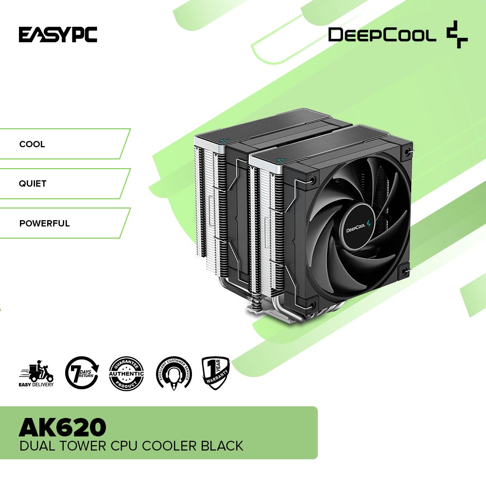 EasyPC | Deepcool AK620 Dual Tower CPU Cooler Black | Lazada PH