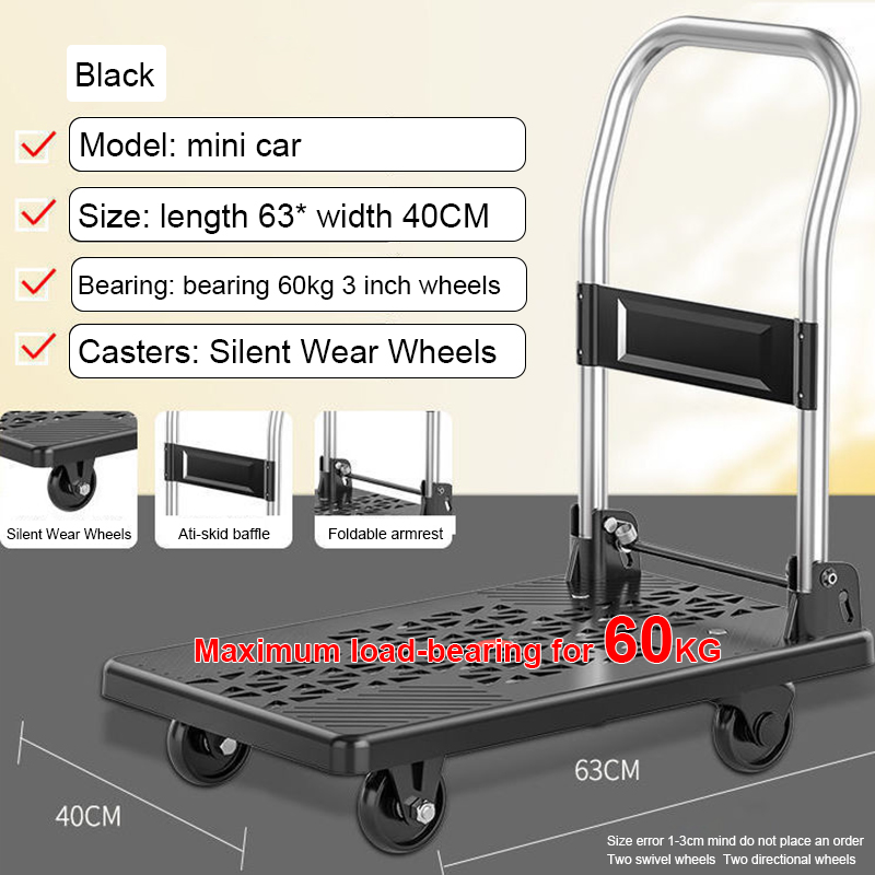 NIARW Hand truck Trolley , Foldable Platform Trolley For Heavy Weight ...
