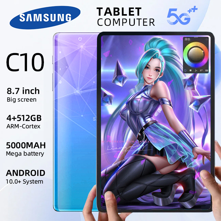Samsung C10 Tablet Kids Cute Tablet Promo 4+512GB 8 Inch Original Big ...