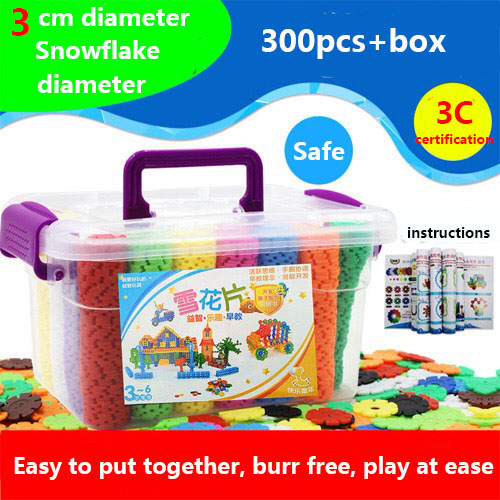 Children's large snowflake building block toy Baby puzzle decompression ...