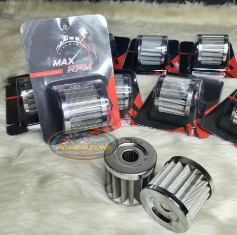 MAX RPM MOTORCYCLE STAINLESS WASHABLE OIL FILTER for RAIDER150 CARB ...