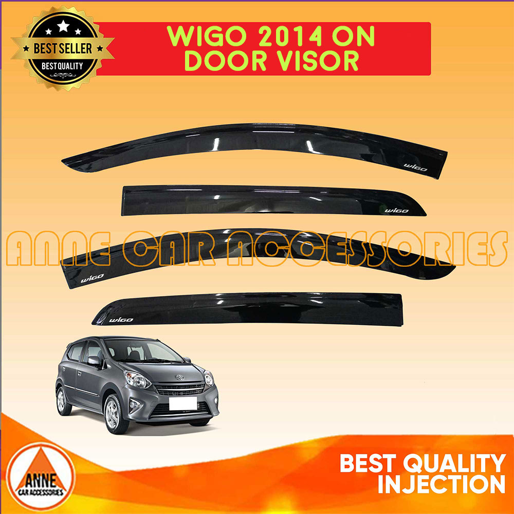 Rain Gutter Rain Visor Toyota Wigo 2014 2015 2016 2017 2018 2019 2020 ...