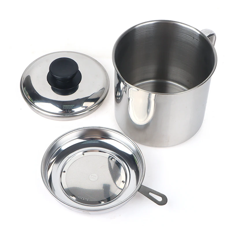 [Same Day Ship] 1.2L Stainless Steel Oil Filter Bottle Kitchen Oil ...
