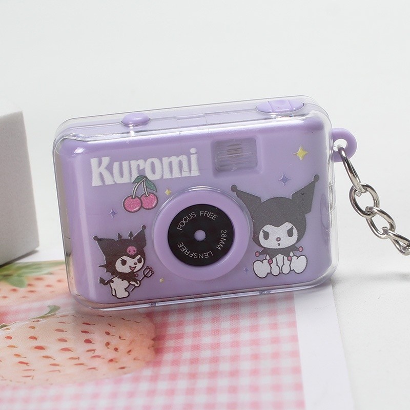 Cute Kuromi Cinnamoroll Luminous Camera Pendant Keychains Sanrio ...