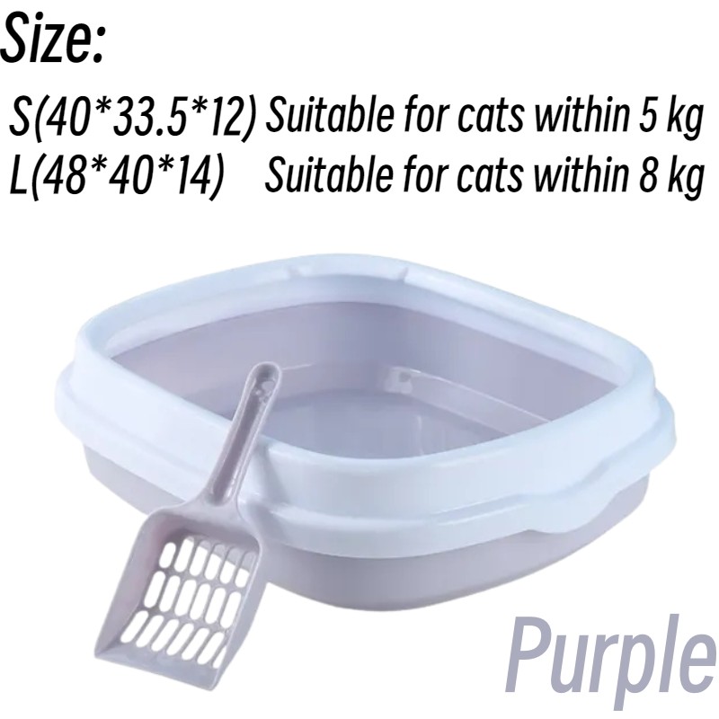 City Tail Large Cat Litter Box With Scoop Kitten Litter Box Cat Toilet ...