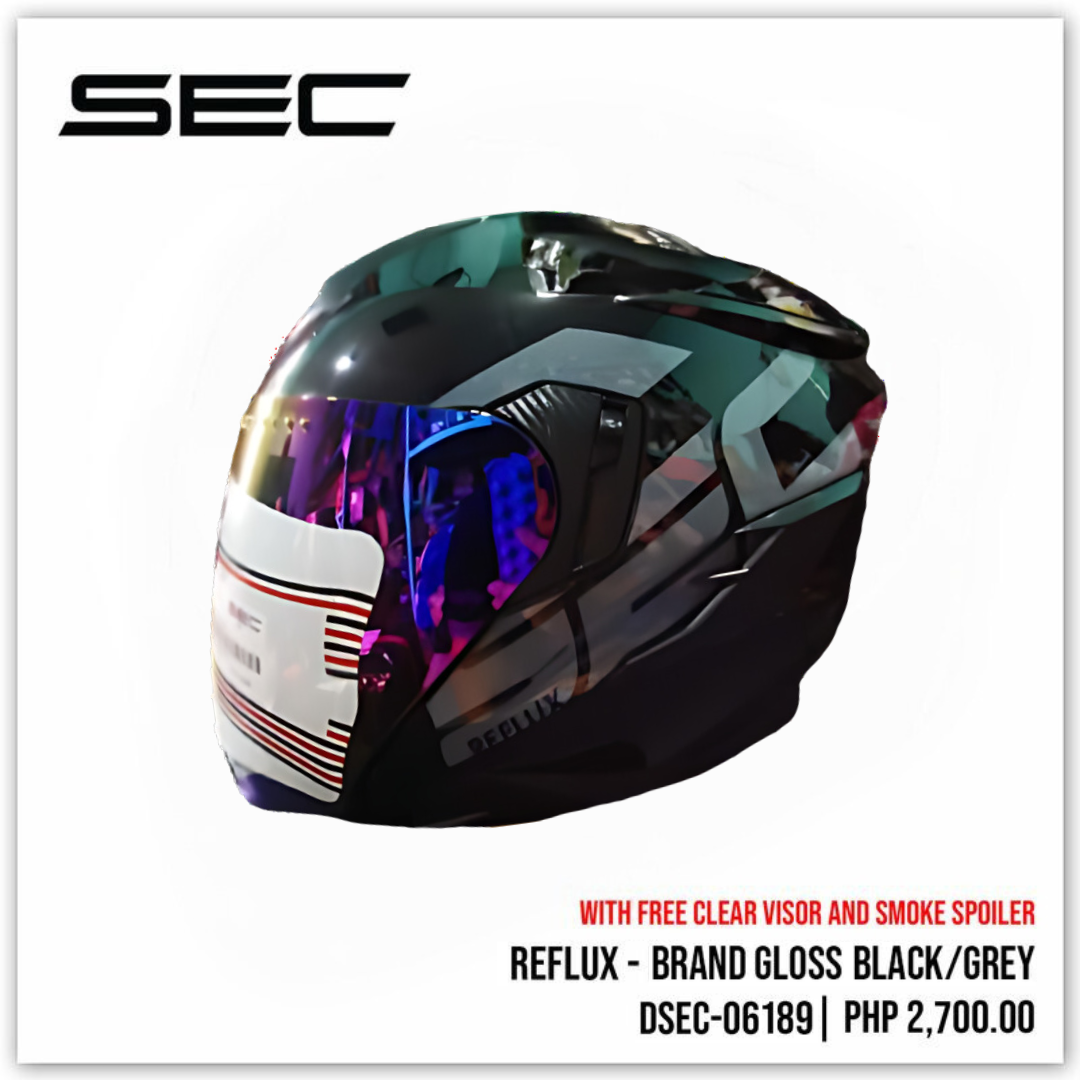 Sec Half Face Helmet for Motorcycle Reflux (2023) Matte/Gloss (S-XL ...