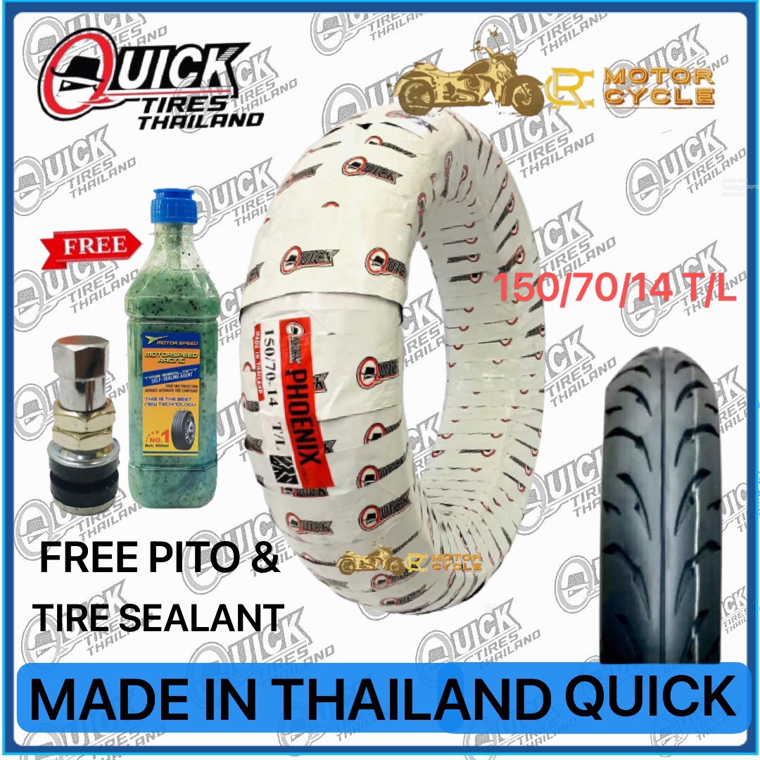 QUICK TIRE PHOENIX TUBELESS By 14 For Aerox 100/80/14 110/80/14 110/70 ...