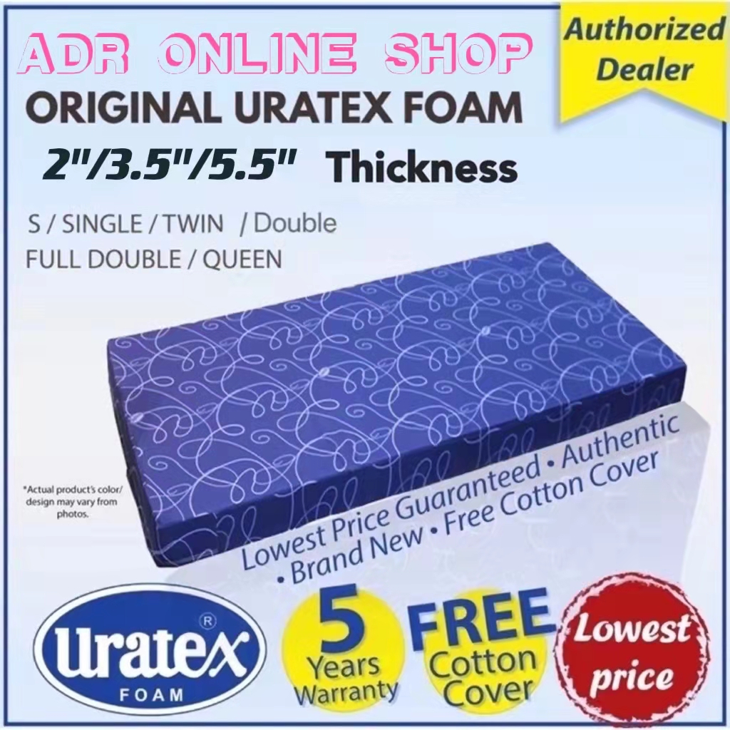 AUTHENTIC URATEX FOAM W/COVER AND STICKER 5YEAR WARRANTY ALL SIZE ...