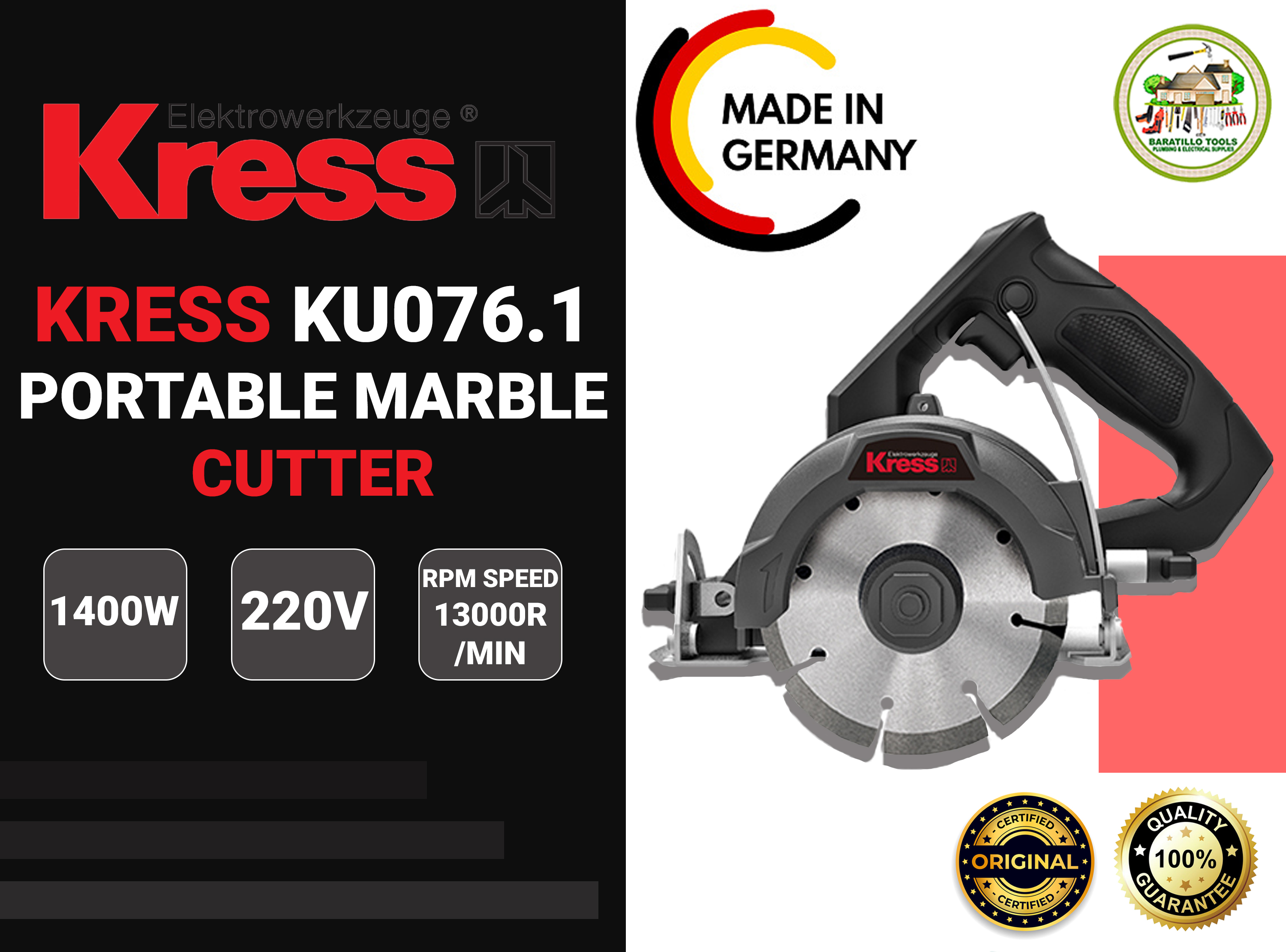 Kress 1400W Portable Tile Cutter KU076 | Lazada PH