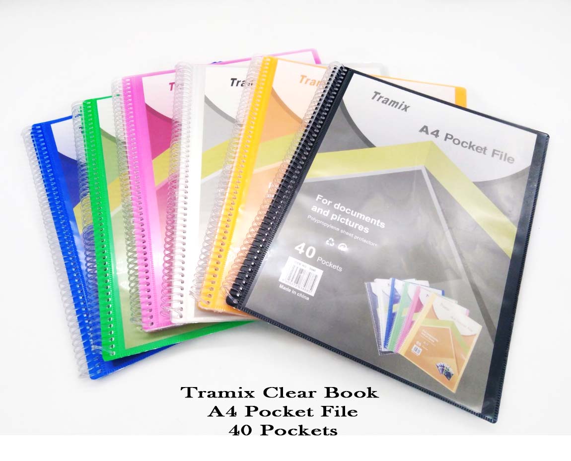 40 Pockets Tramix Refillable Clear Book For Documents and Picture ...