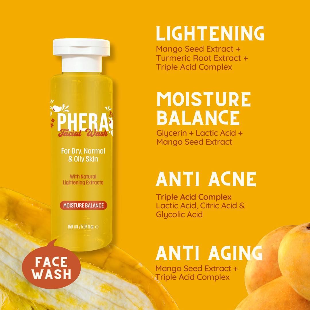 Mixtrue Beauty Phera Facial Wash: Ultimate Gentle Cleansing Whitening Cleanser for Women, Men ...