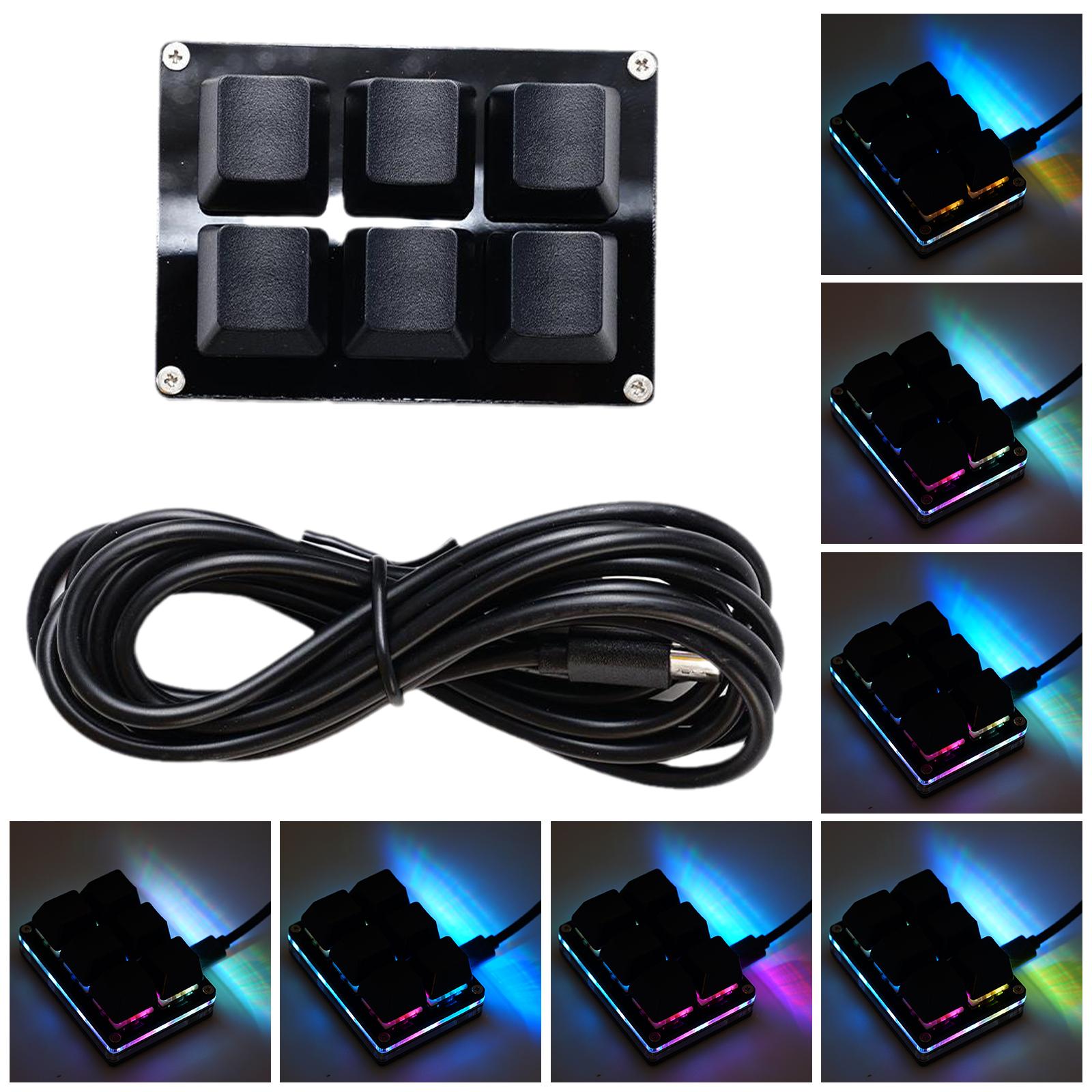 6 Keys Black Keypad Mini Keyboard Copy Paste Custom Key One Password