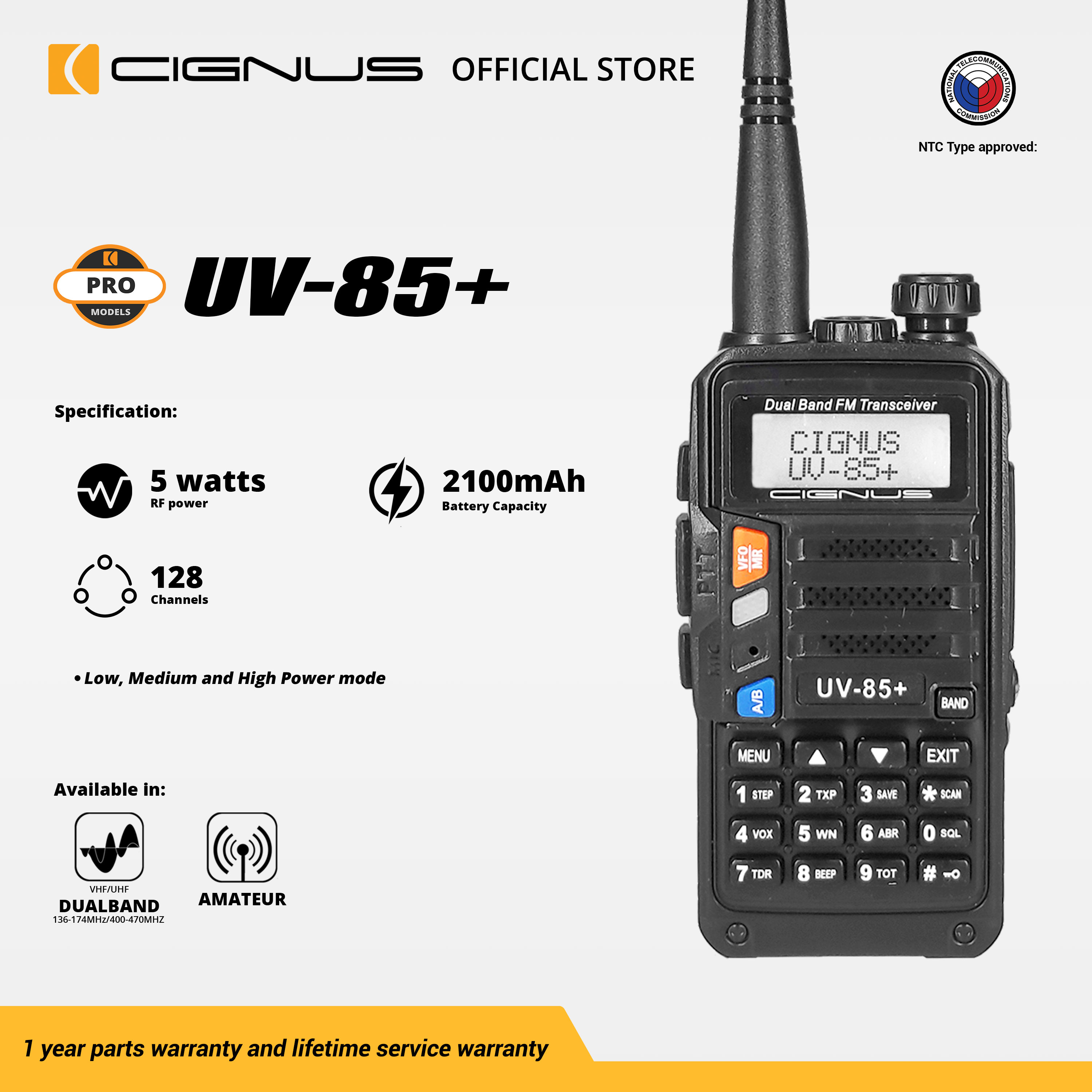 Cignus UV-85+ Two Way Radio | Lazada PH