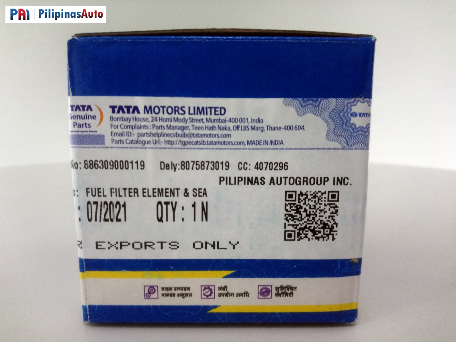Fuel Filter Tata Ace HT 275IDI NA BS2 20WB LHD / Super Ace 475IDI Euro ...