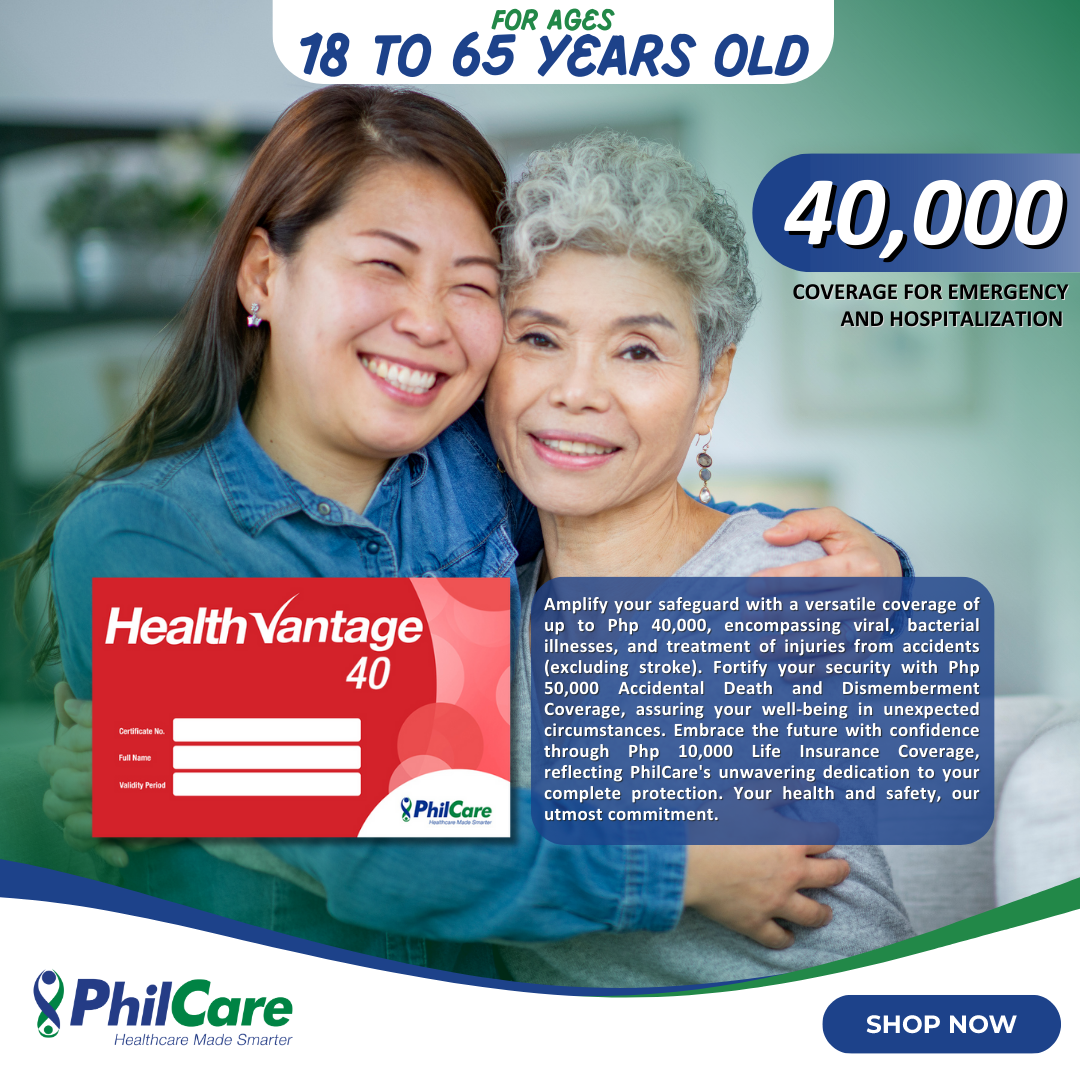 PhilCare - Health Vantage for Adults (Prepaid health card / Health card ...