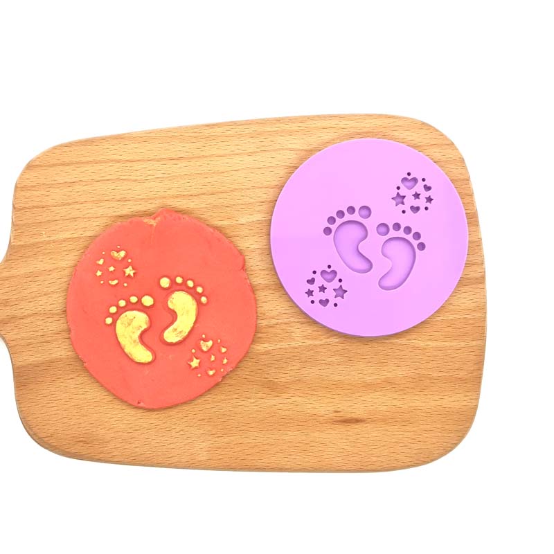 Baby Foot Cookies Stencil Fondant Cake Stencils Template Biscuits ...