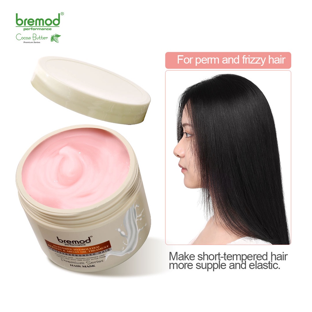Bremod 500ml Hair mask Premium Intensive Cocoa Butter anti-fall flat ...