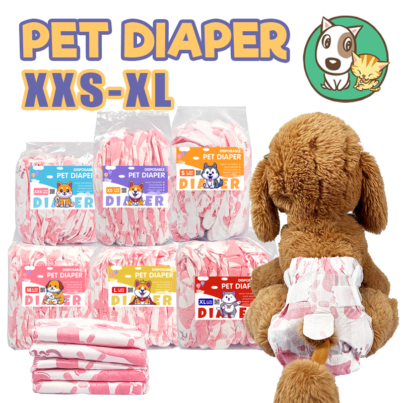 Thin Pet Diaper Female/Male Dog Diaper XXS/XS/S/M/L/XL 36pcs Good ...