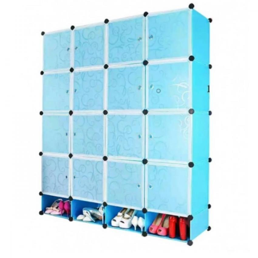 Keimav Quality Tupper Cabinet 16 Cubes Doors DIY Storage Cabinet with ...
