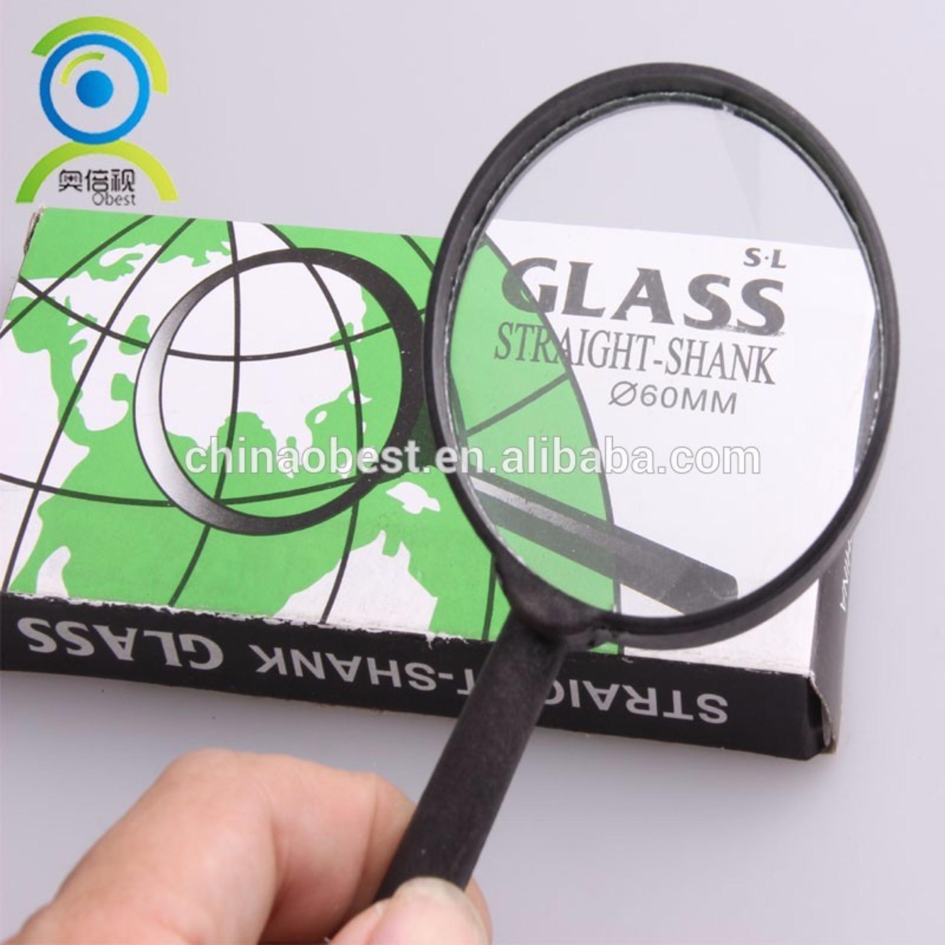 SMALL Magnifying Glass Straight-Shank Plastic 60mm Diameter (BLACK ...