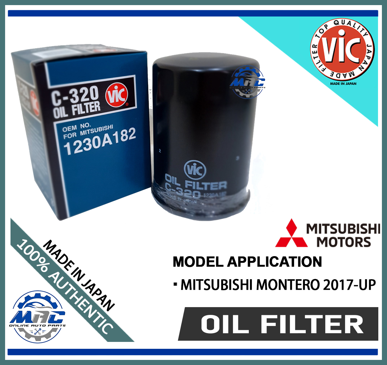 VIC C-320 Oil Filter for MITSUBISHI MONTERO 2016-UP | Lazada PH