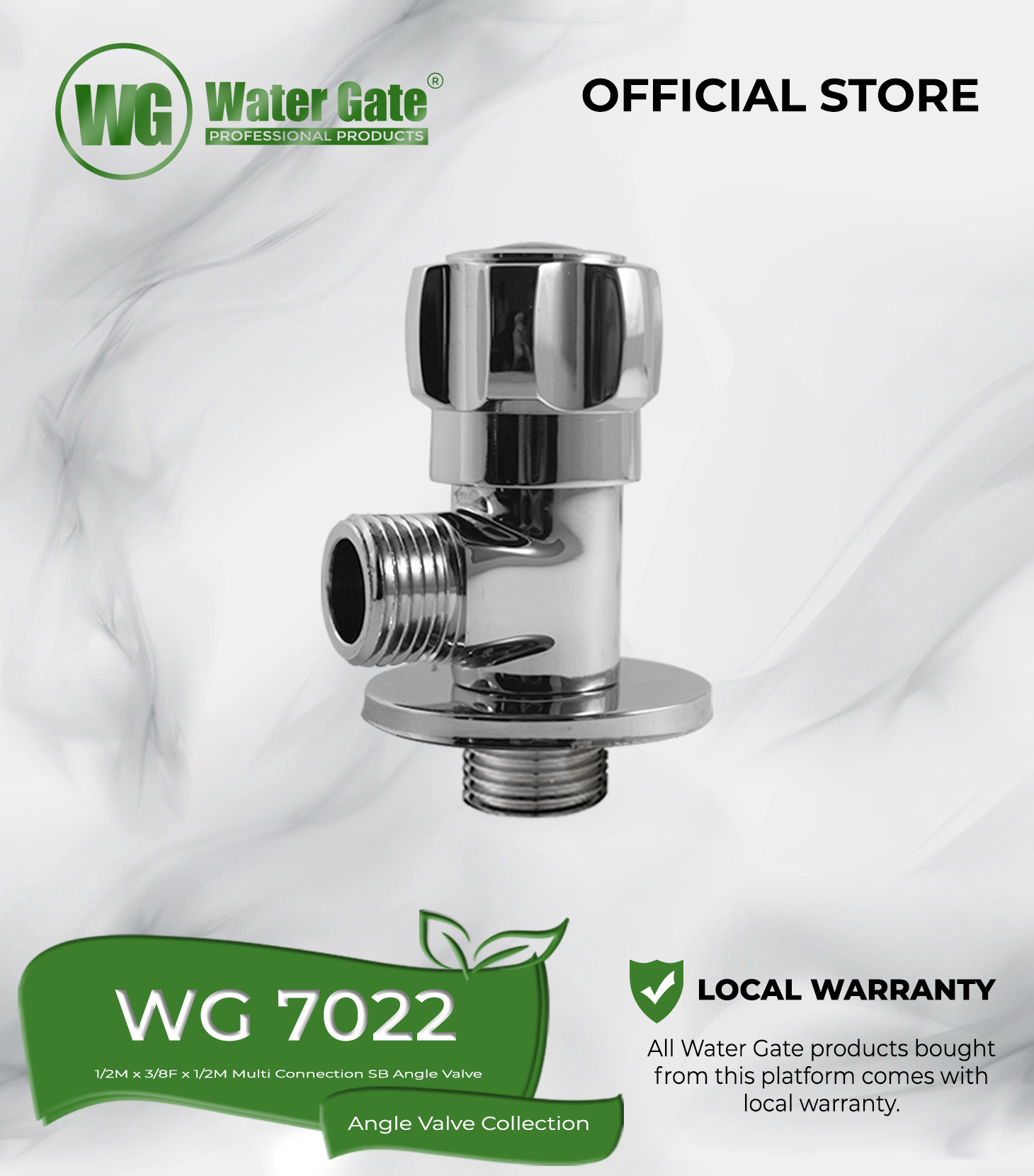 1/2M x 3/8F x 1/2M Multi Connection Solid Brass Angle Valve | Water ...