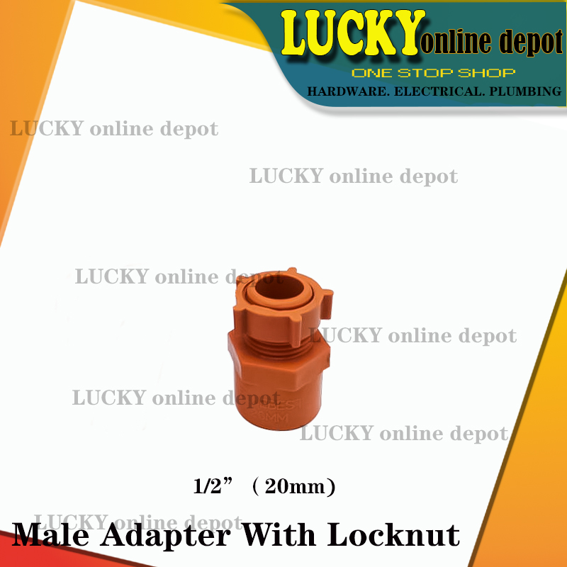 MALE ADAPTER WITH LOCKNUT 1/2 , 3/4 ,1inch | Lazada PH