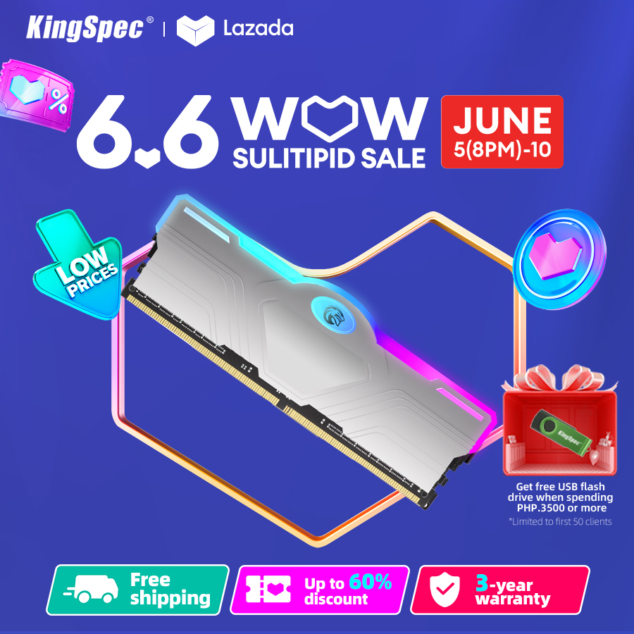 KingSpec RGB Design XMP 2.0 DDR4 3200MHZ 8GB 16GB DDR4 3600MHZ 8GB 16GB ...