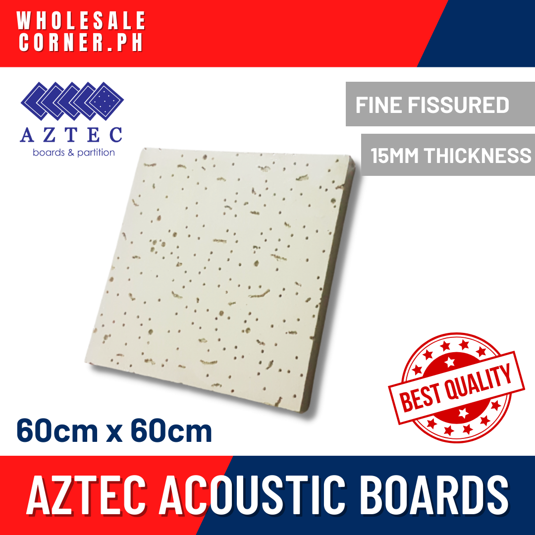 Aztec Acoustic Board - 60cm x 60cm (Fine Fissured) - Ceiling Board (10 ...