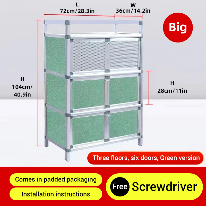 2/3layer Kitchen Cupboard Cabinet Layer Kitchen Storage Rack Shelf ...