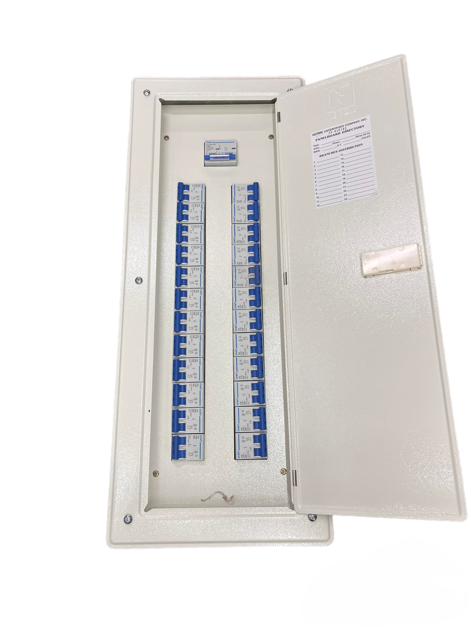 Panel Board 125A 2 Pole Miniature with 24 Branches 2 Pole Miniature ...