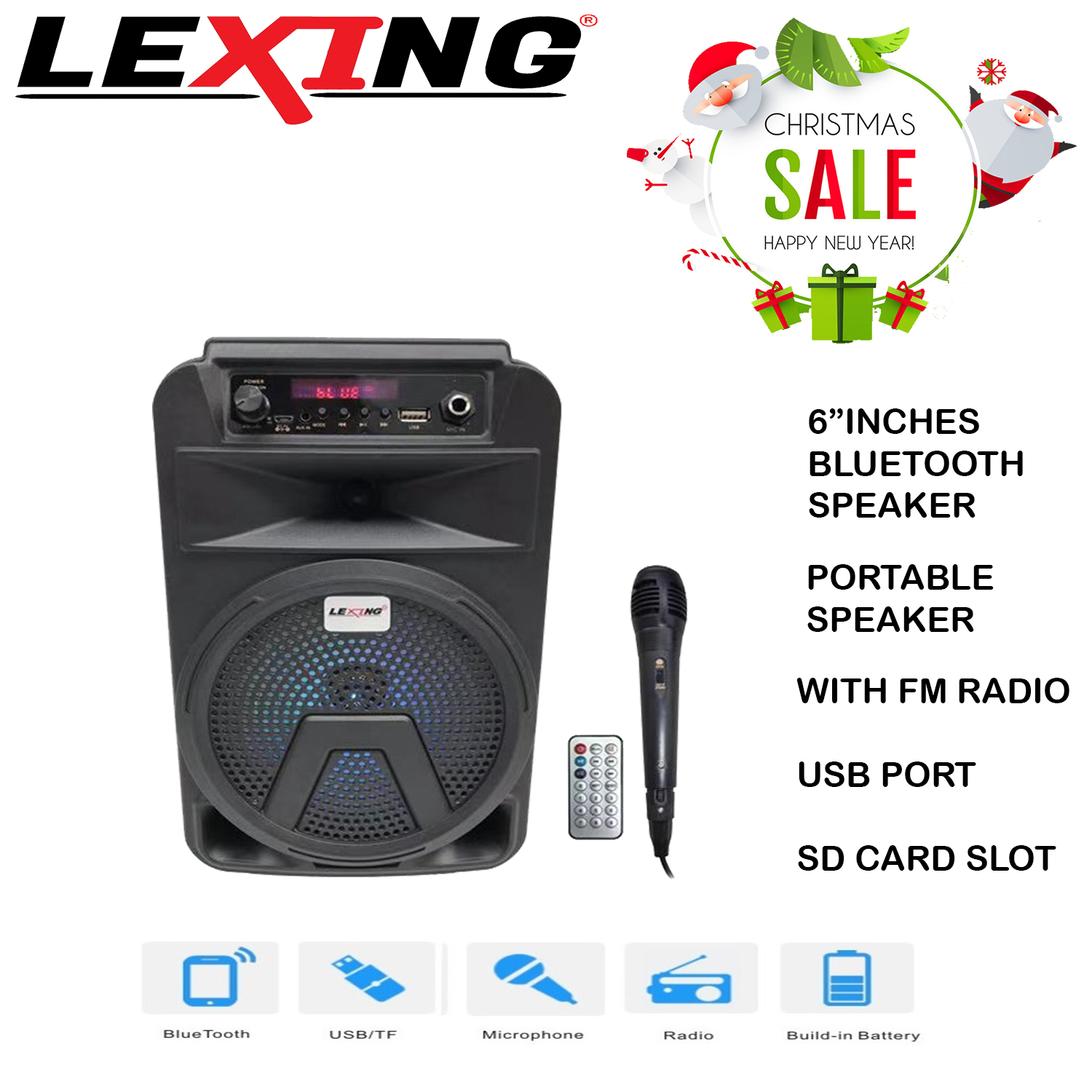 LEXING BLUETOOTH SPEAKER WITH MIC LX-6032 | Lazada PH