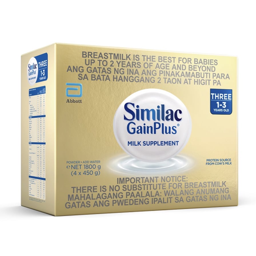 Similac Gain Plus Three (1-3 ) years Old 2.4kg JUNE 2024 EXPIRY WITH FREE GIFT | Lazada PH