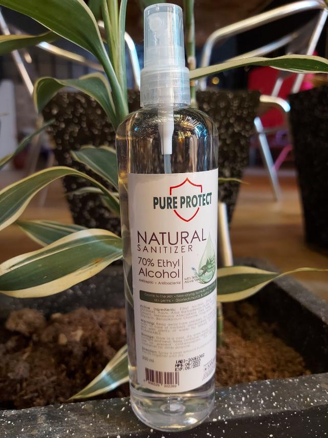 pure protect natural sanitizer alcohol