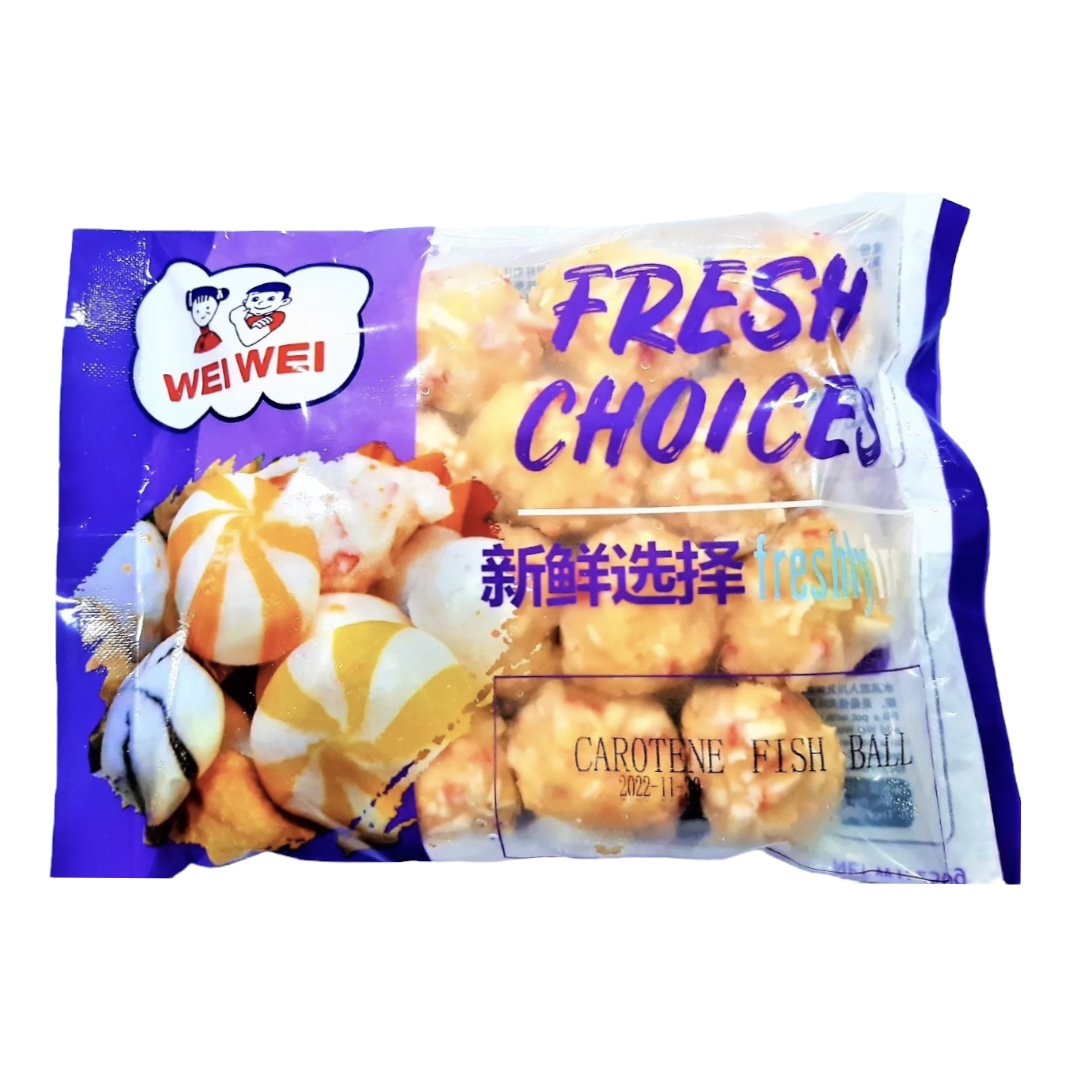 Wei Wei Carotene Fish Ball 蟳絲球 250g HOTPOT SHABU SHABU BALLS | Lazada PH