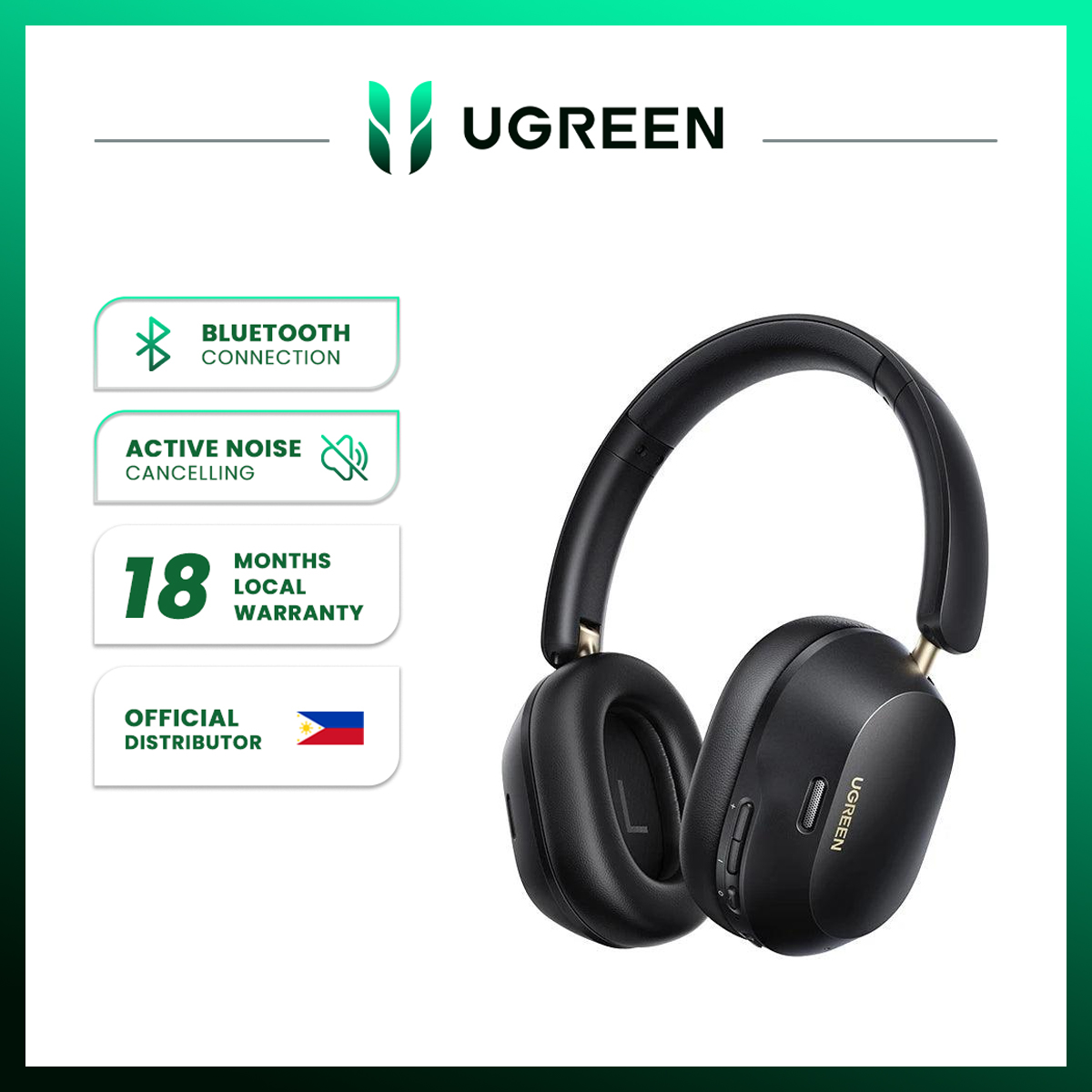 UGREEN HiTune Max5c Hybrid Active Noise-Cancelling Headphones Black - PH | Lazada PH