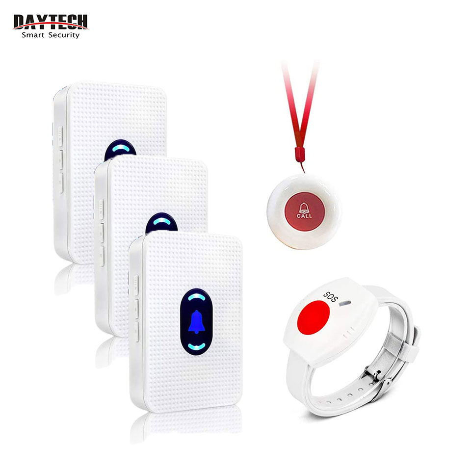 DAYTECH Calling System Wireless Caregiver Pager Call Button Senior Alert for Elderly Home Alert ...