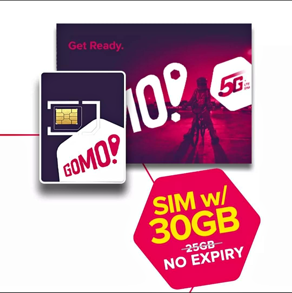GOMO SIMCARD 30 gb NO EXPIRY | GOMO SIM card with 30 Days Unlimited ...