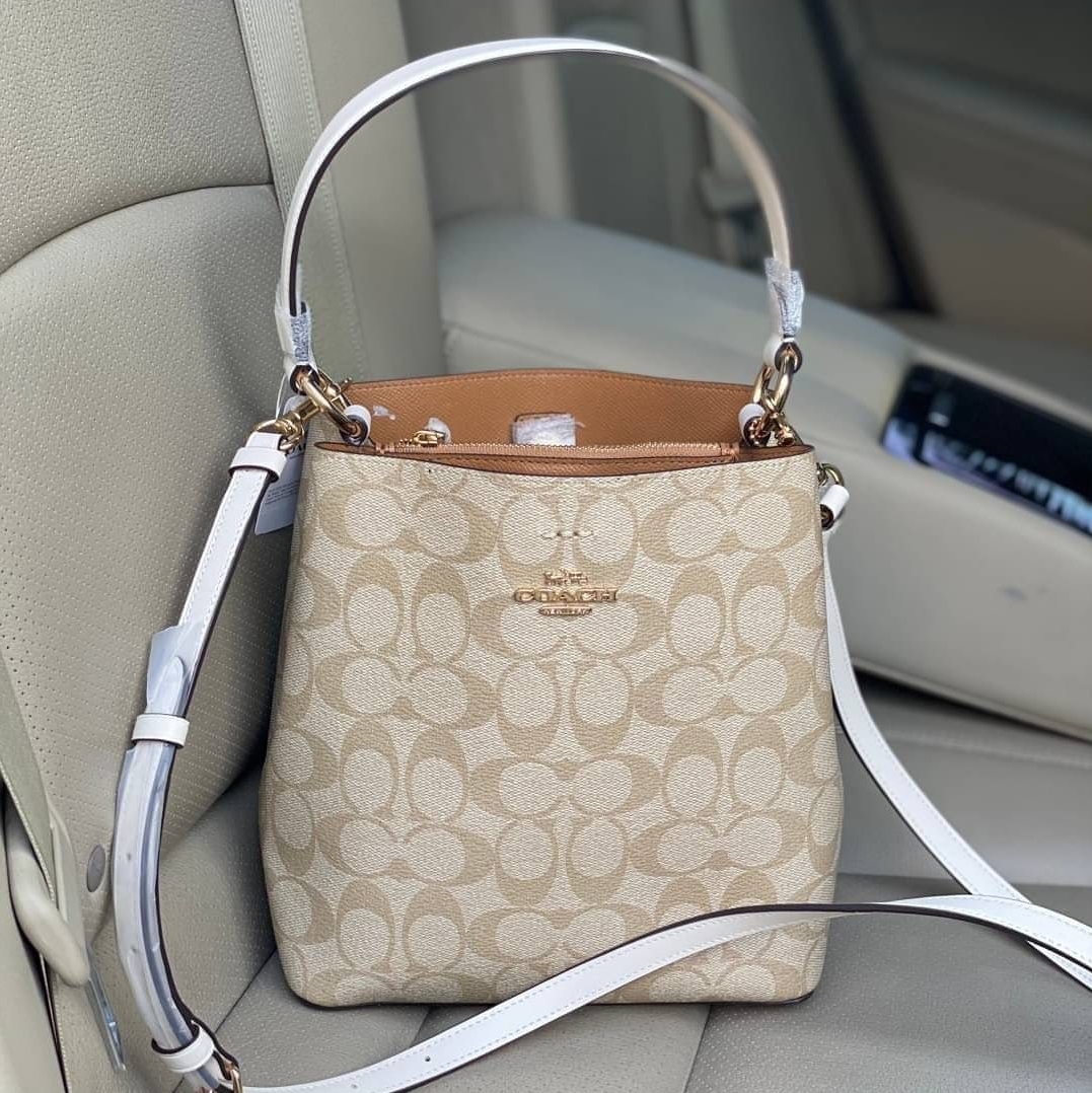 Coach 2312 Small Town Bucket Bag In Signature Canvas - Chalk | Lazada PH