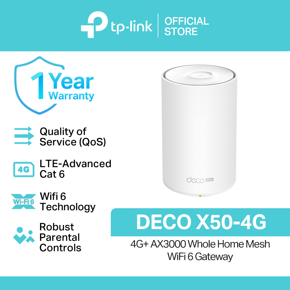 TP-Link DECO X50-4G AX3000 Whole Home Mesh WiFi 6 Gateway Router | Dual ...