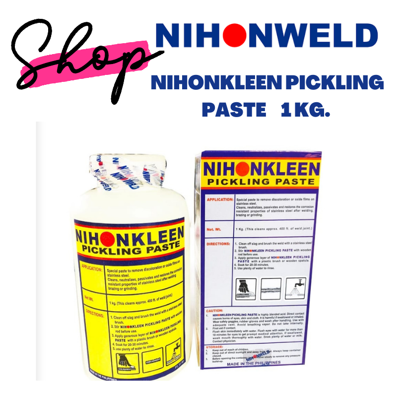ORIGINAL NIHONWELD NIHONKLEEN TIGKLEEN PICKLING PASTE FOR STAINLESS ...