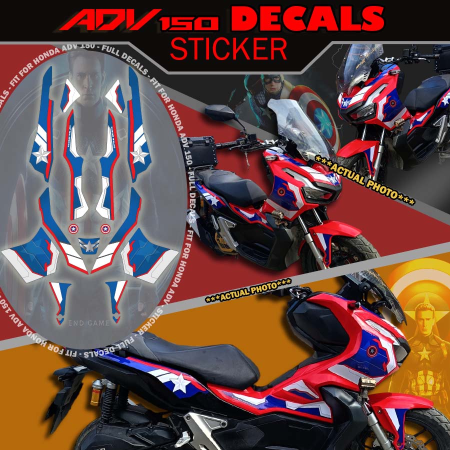 HONDA ADV 150 DECALS FULL / ADV 150 STICKER FULL DECALS / ADV 150 ...