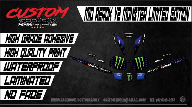 Yamaha Aerox V2 Monster Edition Decals Set | Lazada PH