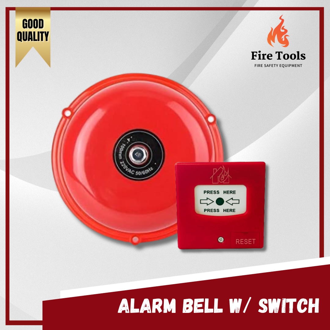 Set Fire Alarm Bell 4"6"8"10" With Manual Switch Home Safe Fire ...