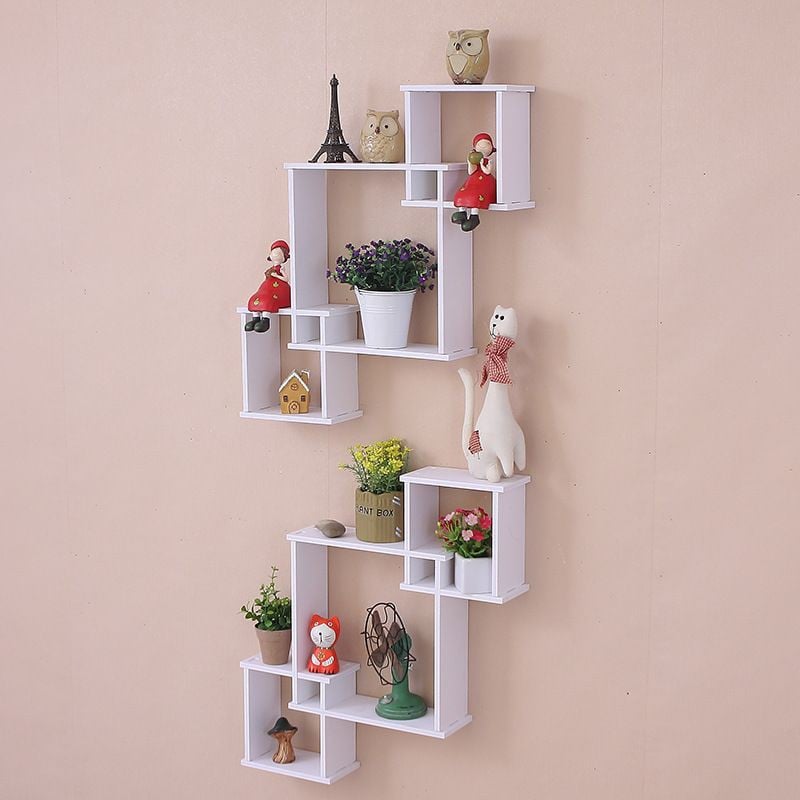 3PCS/Set Square Wall Shelf Multi-Lattice Wall Hanging Decoration ...